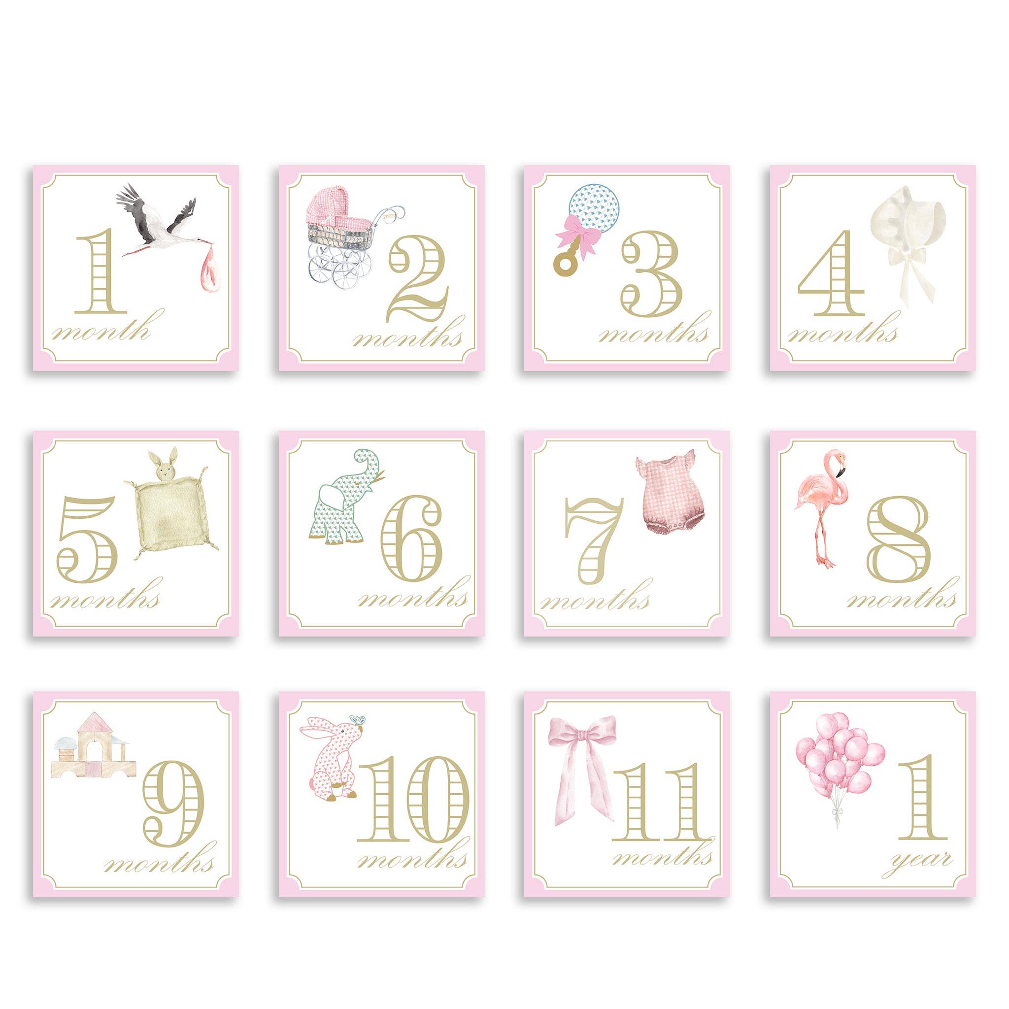 Milestone Cards - Classic Girl – Seedlings Kid & Baby
